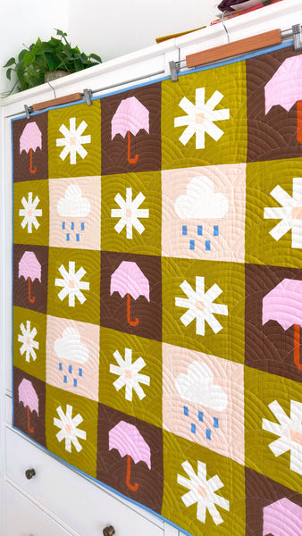 Chance of Rain Quilt - Small Throw Size – Pen and Paper Patterns