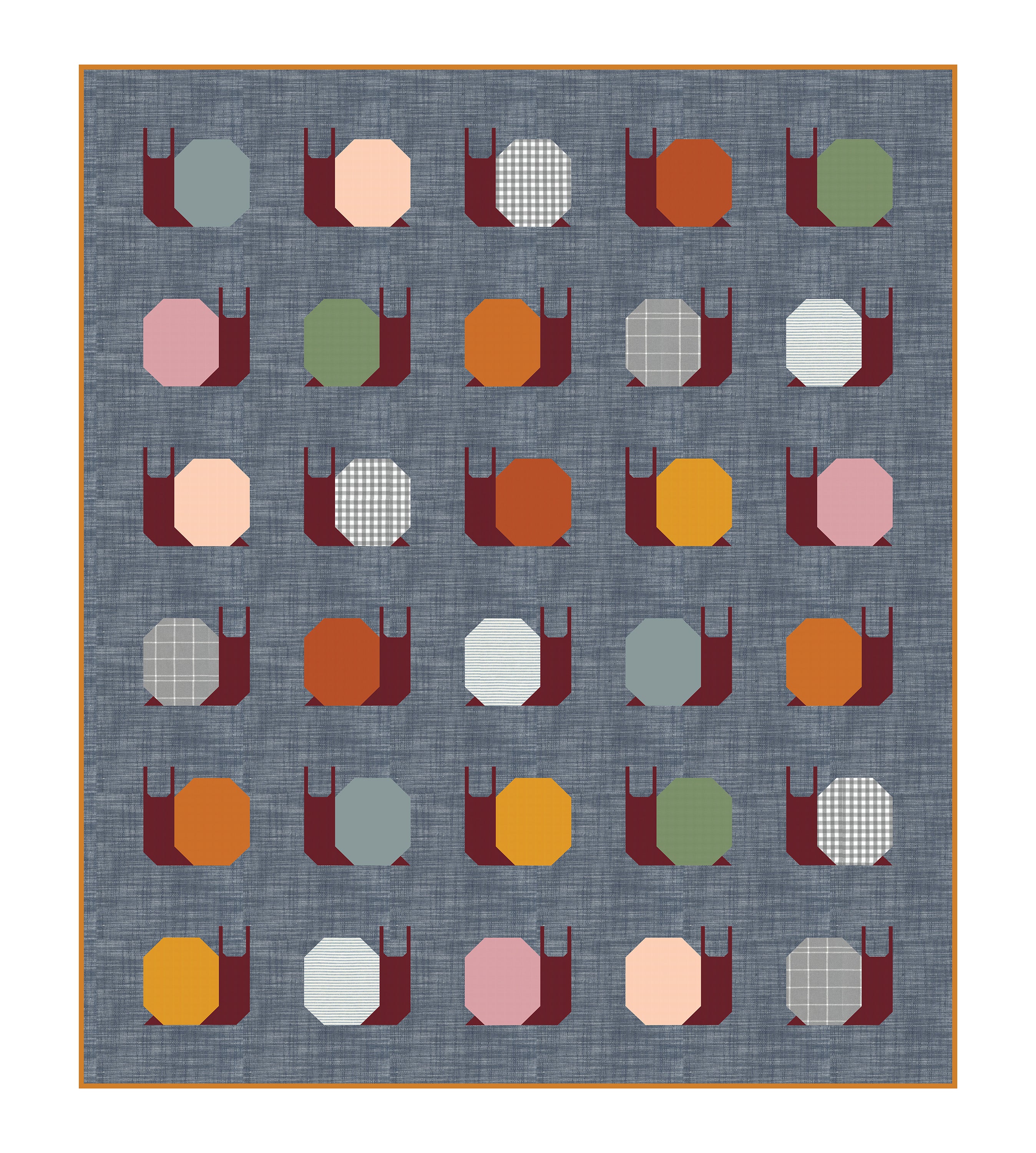 PRINTED Garden Snails Quilt Pattern – Pen and Paper Patterns