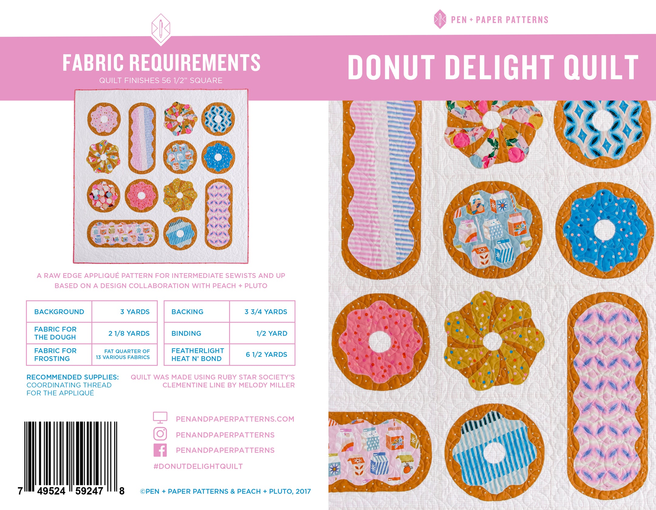 PDF Donut Delight Quilt Pattern – Pen and Paper Patterns