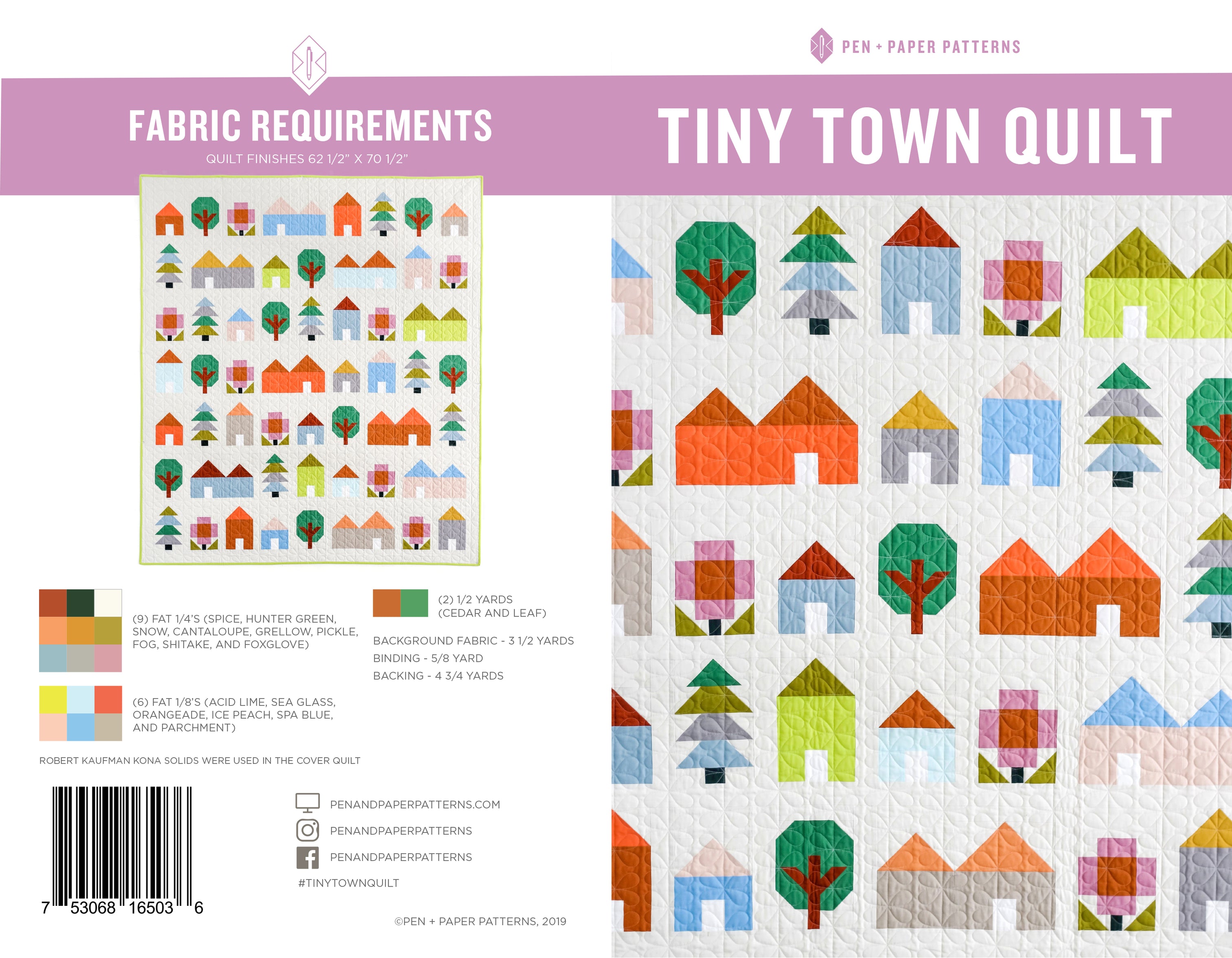 PDF Tiny Town Quilt Pattern – Pen and Paper Patterns