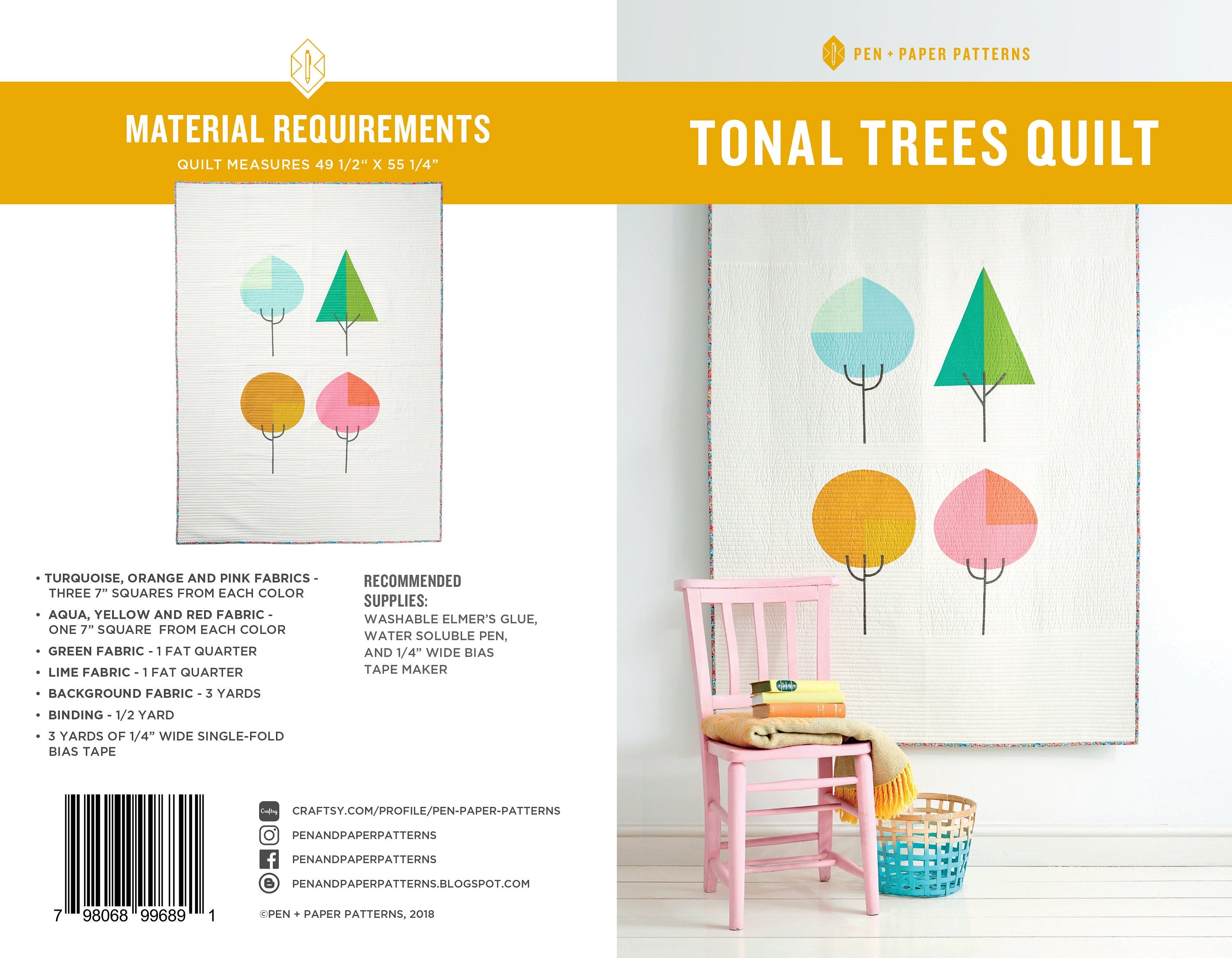 PDF Tonal Trees Quilt Pattern – Pen and Paper Patterns