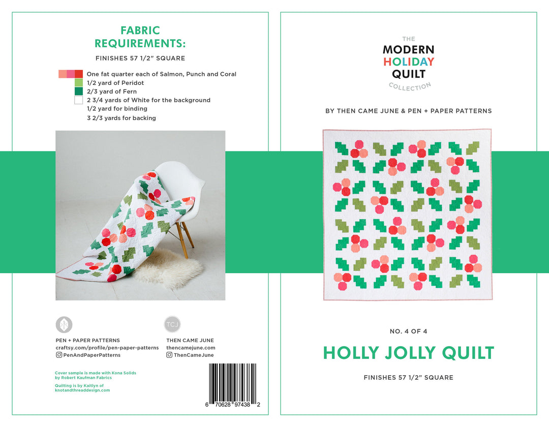PDF Holly Jolly Quilt Pattern – Pen and Paper Patterns