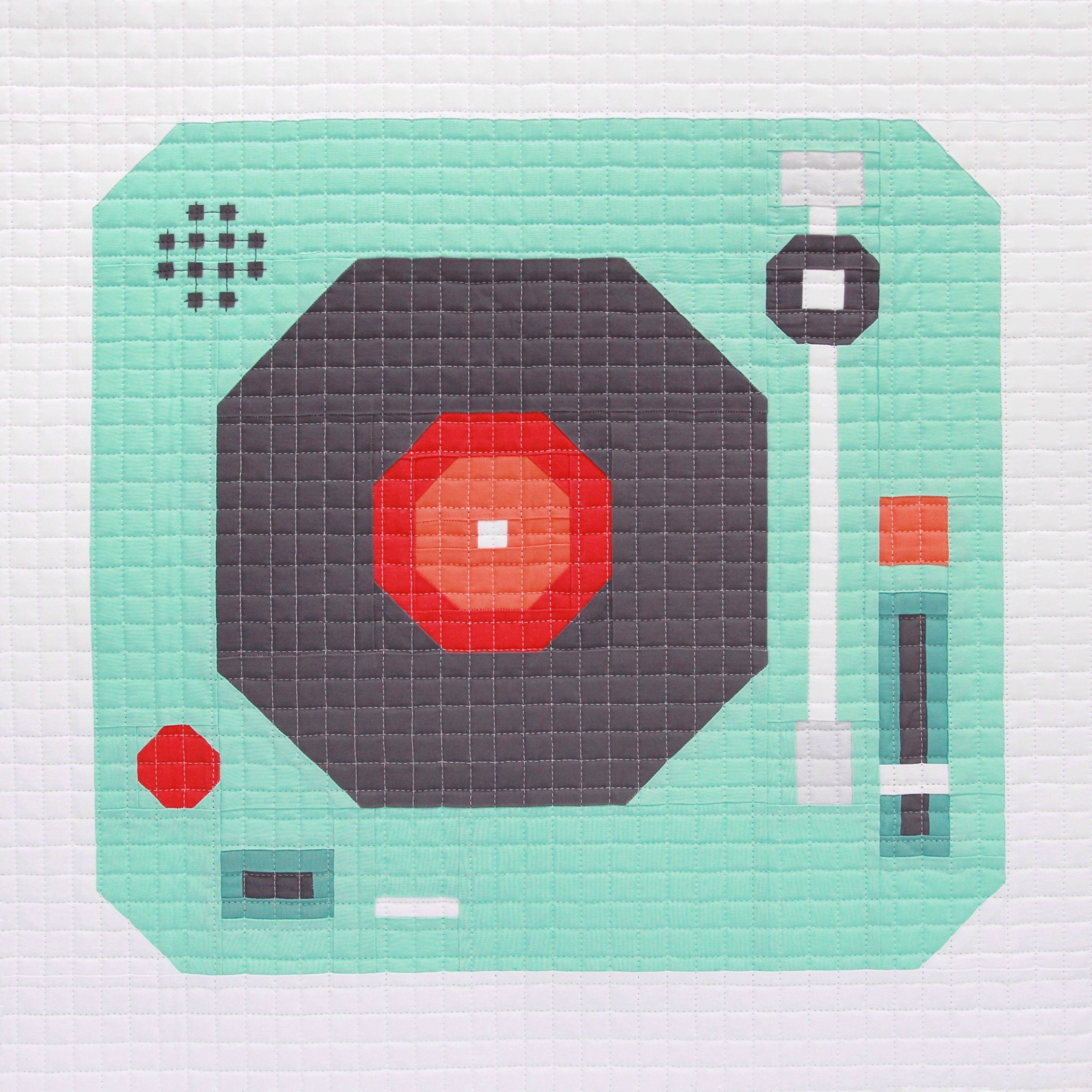 PDF Record Player Block Pattern – Pen and Paper Patterns