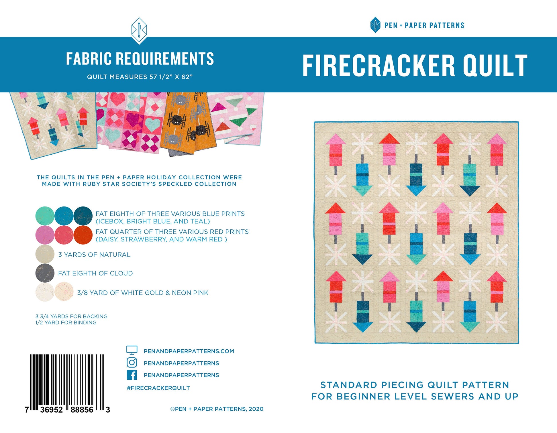 Wholesale Firecracker Quilt Pattern – Pen and Paper Patterns